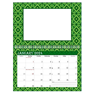 2024 Photo Frame Wall Spiral-bound Calendar (Add Your Own Photos) - 12 Months Desktop/Wall Calendar/Planner - (Edition #06)