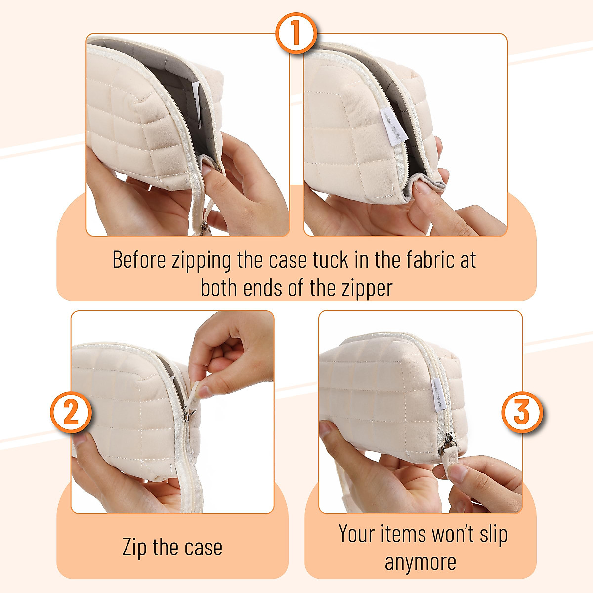 Mr. Pen- Large Capacity Pillow Pencil Case, Beige Pencil Pouch, Pencil Bag, Pen Case, Pen Pouch, Pen Bag, Pencil Pouches, Pencil Bags, School Pencil Case, College Pencil Case, Makeup Pouch