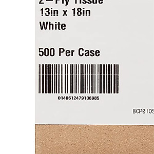 McKesson Procedure Towels, Disposable - Waffle Embossed, Non-Radiopaque, Non-Sterile, Economy 2-Ply Tissue without Polyback - White, 13 in x 18 in, 500 Towels, 1 Pack