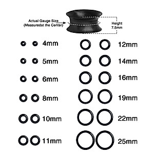 OUFER 8PCS Soft Silicone Ear Gauges Flexible Ear Skin Tunnels Earlets Plugs Stretcher Expander Set Ear Piercing Jewelry