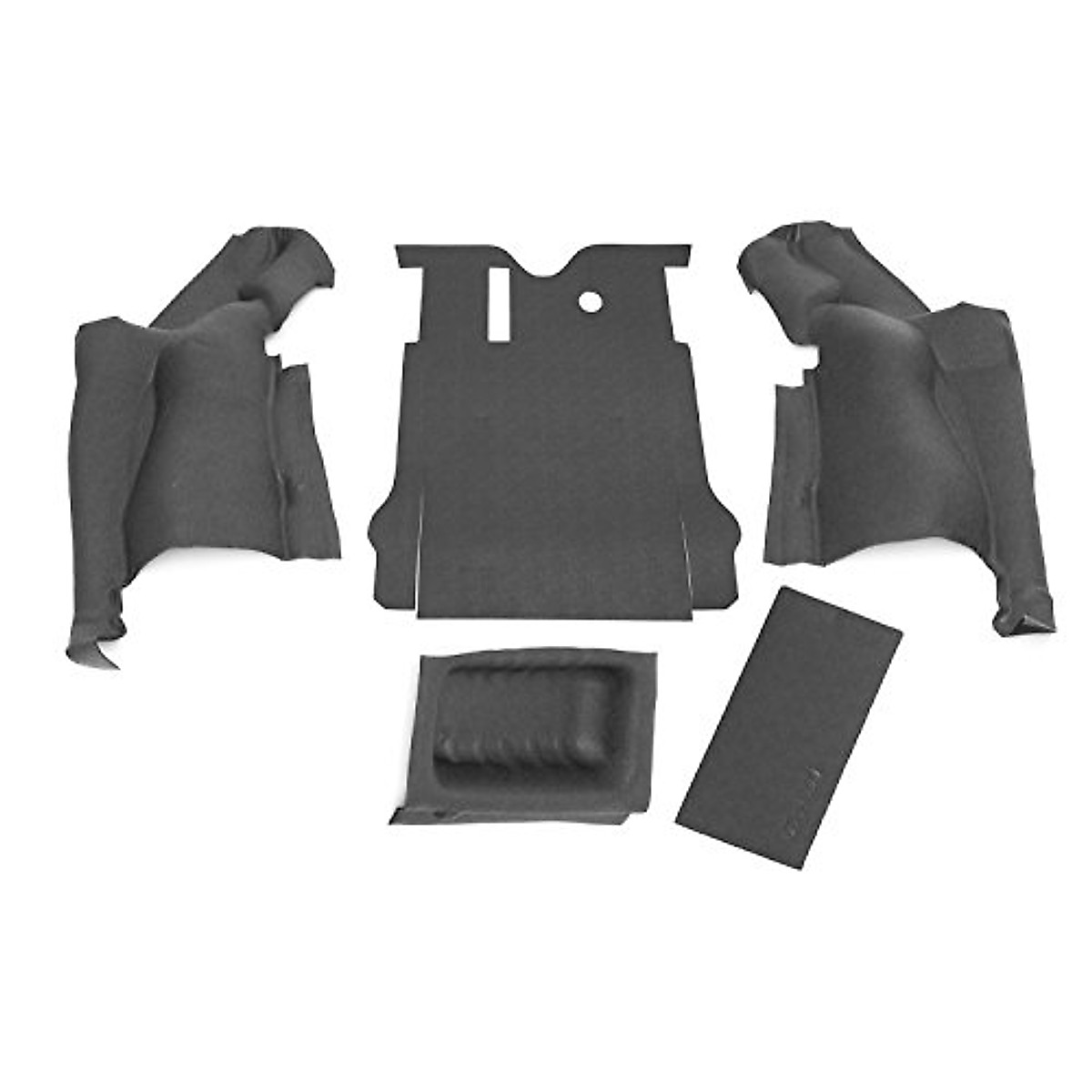 Bedrug - Jeep Bedtred | 2007 - 2010 Jeep Wrangler JK 2 Door, Cargo Liner w/ Tailgate & Tub Liner | Grey - 5 pc. | BTJK07R2
