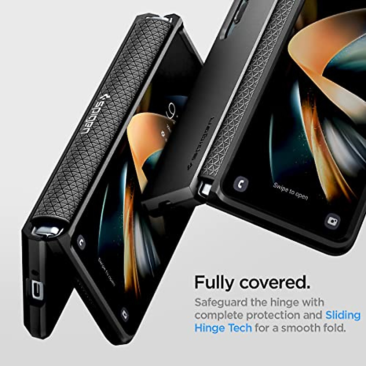 Spigen Tough Armor [Hinge Protection] Designed for Galaxy Z Fold 4 Case (2022) - Black