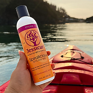 Jessicurl, Spiralicious Gel, Citrus Lavender, 8 Fl oz. Curl Defining Hair Gel for Curly Hair and Frizz Control, for all hair types