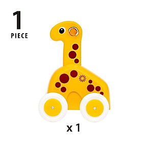 BRIO 30229 Push & Go Giraffe | The Perfect Playmate for Your Toddler