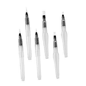 Totority 6pcs Brush Watercolor Brush Set Ink Pen Set Birthday Gifts Sets Colored Pen Set Water Coloring Brush Pen Portable Markers Plastic White Student Portable