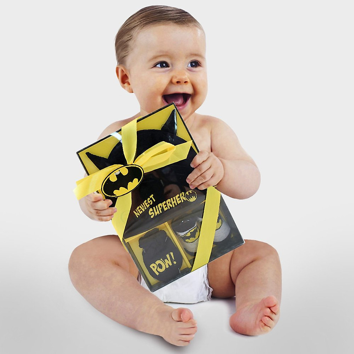 DC Comics Baby Boys Batman Take-Me-Home Set, Black, 0-3 Months