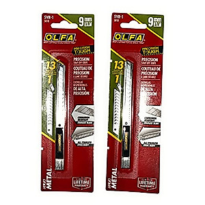 O L F A 5018 SVR-1 9mm Stainless Steel Slide-Lock Utility Knife (2 PACK)