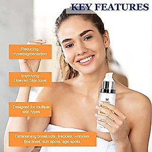 MESANDY Dark Spot Corrector, Dark Spot Remover For Face and Body Serum Formulated with Advanced Ingredient 4-Butylresorcinol, Kojic Acid, Lactic Acid, Salicylic Acid and Licorice Root Extract | Improves Hyperpigmentation, Facial Freckles, Melasma, Brown S