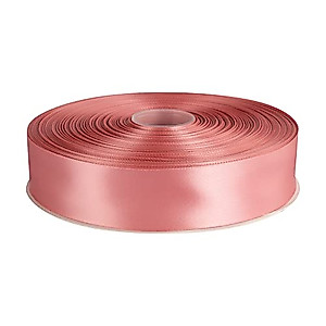1-1/2" Inch Double Faced Satin Ribbon Solid Polyester Ribbon for Gift Wrapping, Crafts, Hair Bows, Wedding Party Decaration, Baby Shower Decoration Floral Arrangement (100 Yards, Dusty Rose)