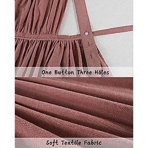 CR ROLECOS White Vintage Maid Ruffle Apron for Women Colonial Pioneer Peasant Apron Pinafore Adjustable Kitchen Gift (Medium, Dry rose)