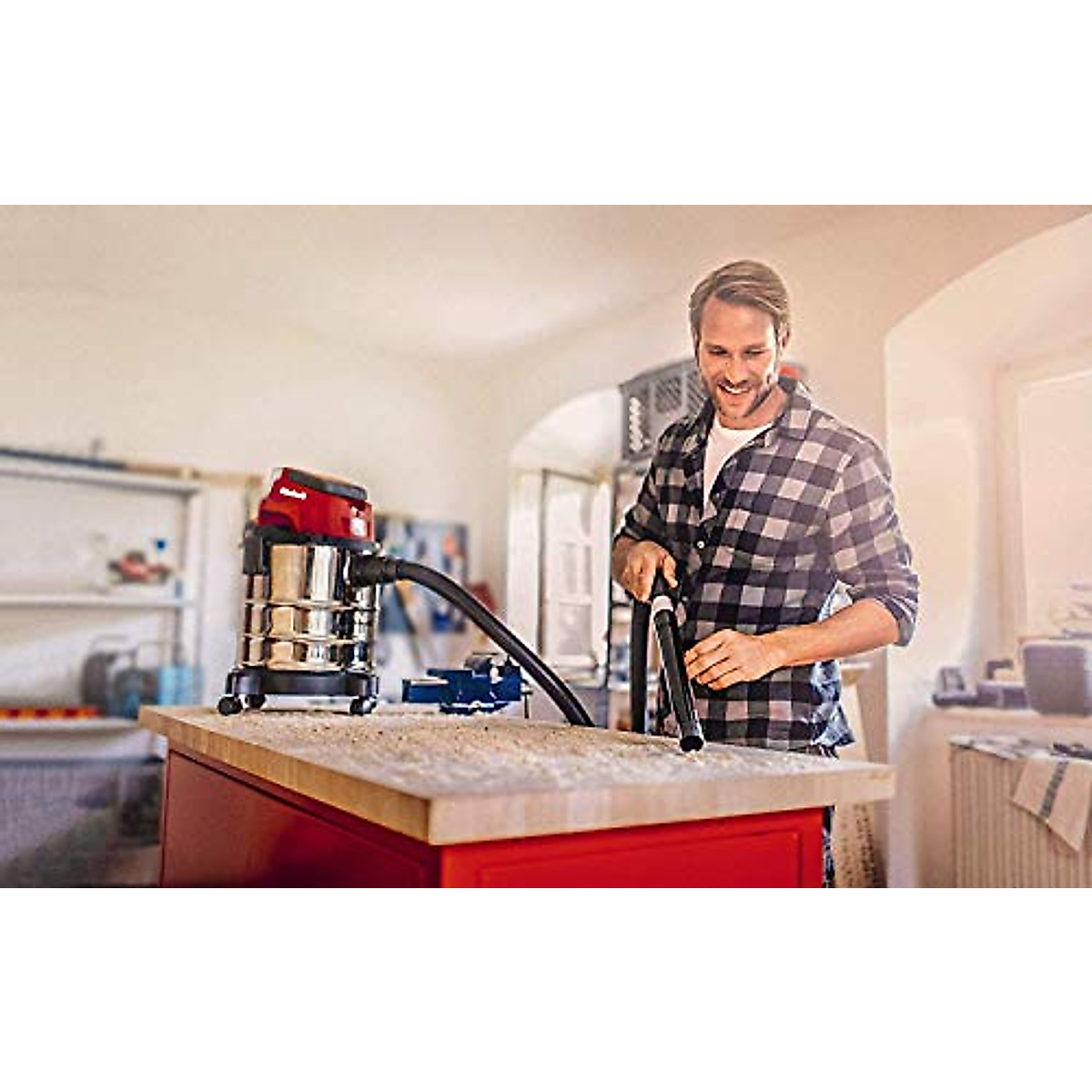 Einhell TC-VC 18/20 Li Stainless Steel Dry Tank, Tool Only (Battery + Charger Not Included)