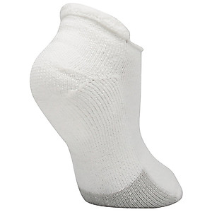 thorlos womens Max Cushion Rolltop Tennis Sock, White, Medium US