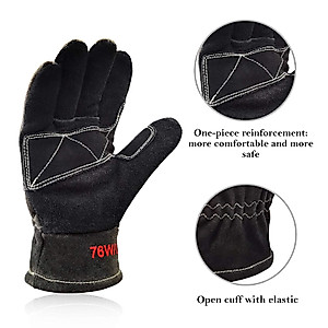 Intra-FIT Structural Fire Fighter Glove,NFPA 1971 Curved Fingers, Heat Resistance, Flame resistance, Fire-fighting Gloves