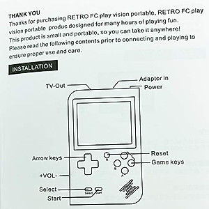 Come-buy Retro Game Console,Handheld Game Console with 400 Classical FC Games 2.8-Inch Color Screen Support for TV Output , Gift Birthday