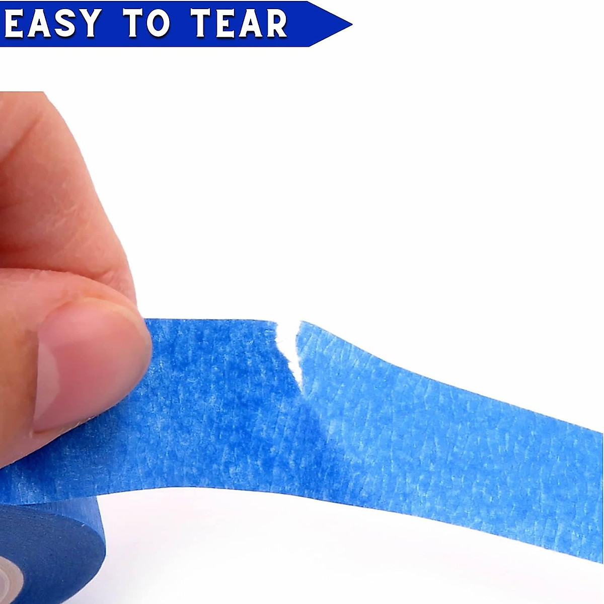 DoAy Blue Painters Tape 1/4" 3/8" 1/2" 5/8" 3/4" x 60 Yard - Multi Size Pack - Multi Surface Use - 5 Rolls