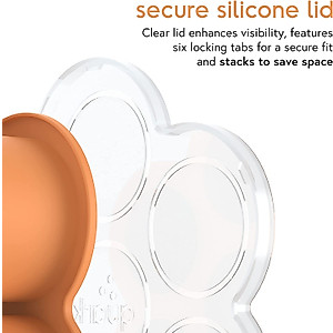 Quark Chiill Silicone Baby Food Freezer Tray with Lid - Multi-Use Baby Puree or Breastmilk Storage Container & Silicone Egg Bite Mold - 7 Perfect 1.4 Oz Portions - Microwave, Oven & Dishwasher Safe