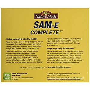 Nature Made SAM-e Complete 400 mg - 2 Boxes, 60 Enteric Tablets Each