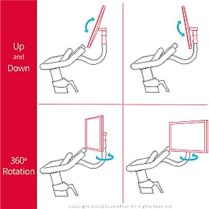 DoublePlus Swivel Compatible with Peloton Bike, Upgraded Swivel for The“ OG” Bike, 360 Degree Adjuster, Easily Adjust & Rotate Your OG Bike Screen, Accessories Compatible with The OG Bike