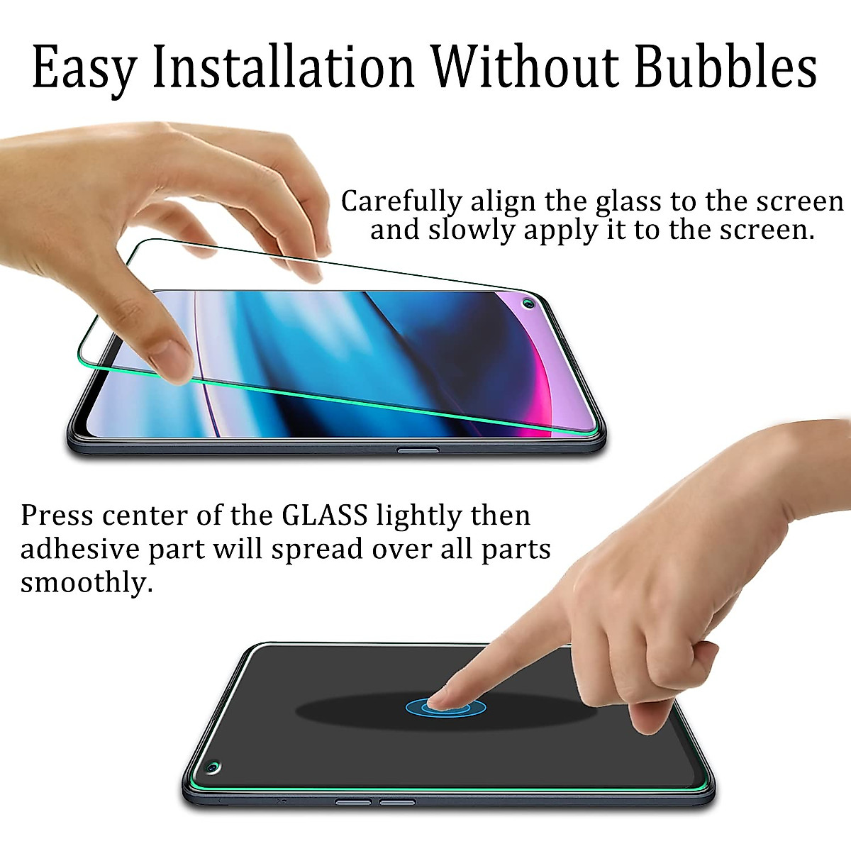 KATIN [2-Pack] Screen Protector For OnePlus Nord N20 5G [Not Fit for Nord N200 5G] Tempered Glass, Anti Scratch, 9H Hardness, Case Friendly