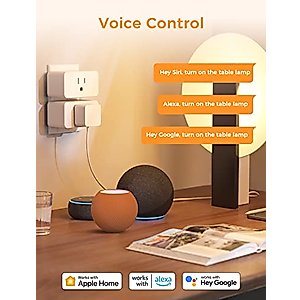 Smart Plug 4 Pack, Refoss Smart WiFi Outlet Works with Apple HomeKit, Alexa, Google Assistant, Siri, Timer & APP Remote Control, 15A