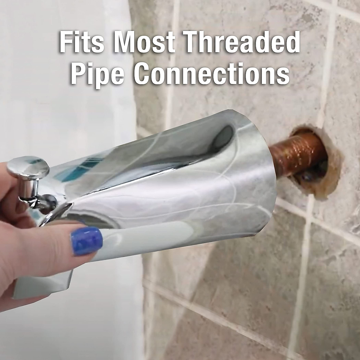 DANCO Bathroom Tub Spout with Front Pull Up Diverter, Chrome Finish, 1-Pack (88052)