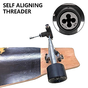 All-in-One Skate Tools, Multi-Function Skateboard Tool with T-Type Allen Key and L-Type Phillips Head Wrench Screwdriver, Ratchet Skate Tool