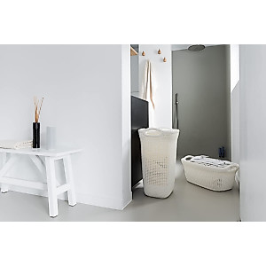 CURVER Strickoptik 57 Liter Clothes Box Knit Rectangular White, 57L Hamper