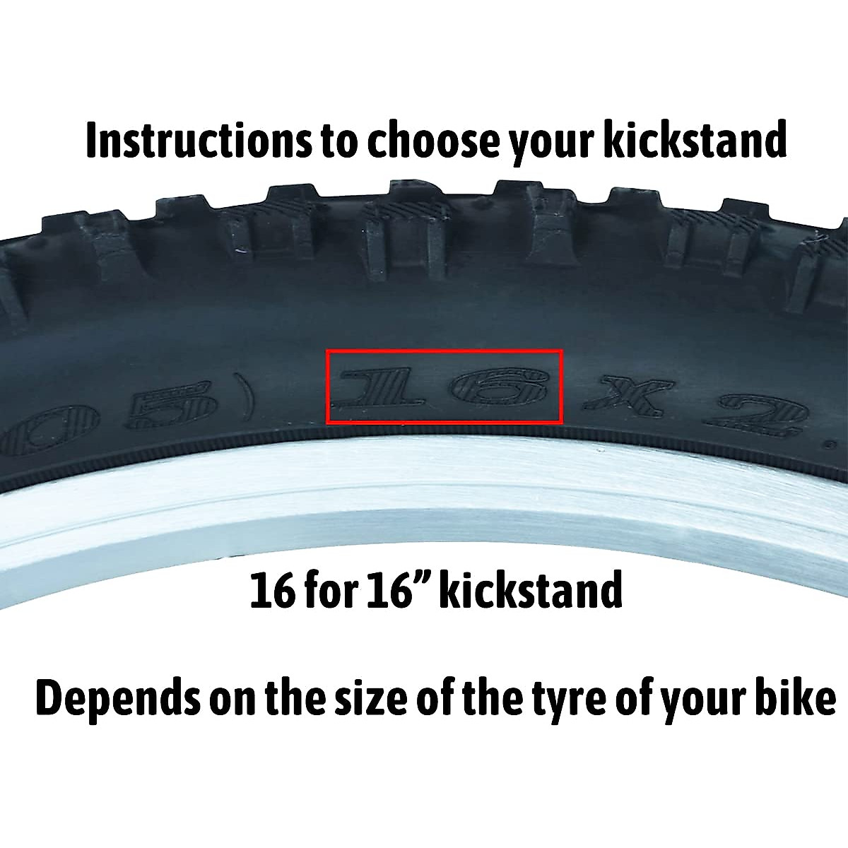 USONG Bike Kickstand Children's Bicycle Kickstand Single-side Stand Folding Bicycle Center Bracket 12" 14" 16" 18" 20" Bike Racks (For 18"-20"-22" Bike)