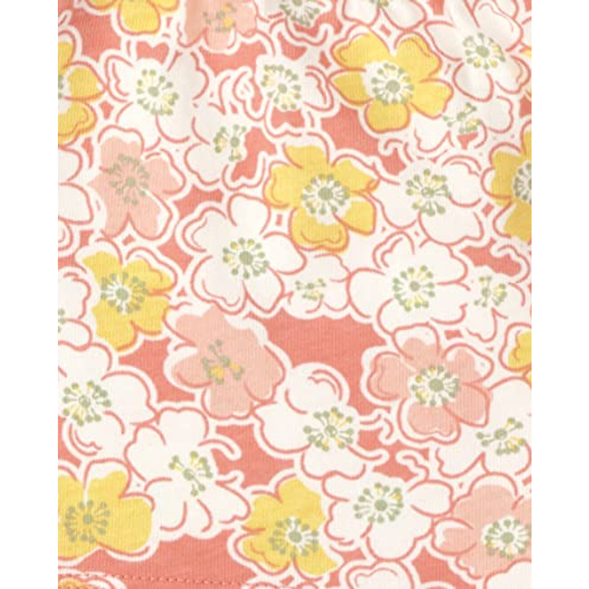 The Children's Place Baby Toddler Girls Print Shorts 4-Pack, Peach Sachet-4 Pack, 3T