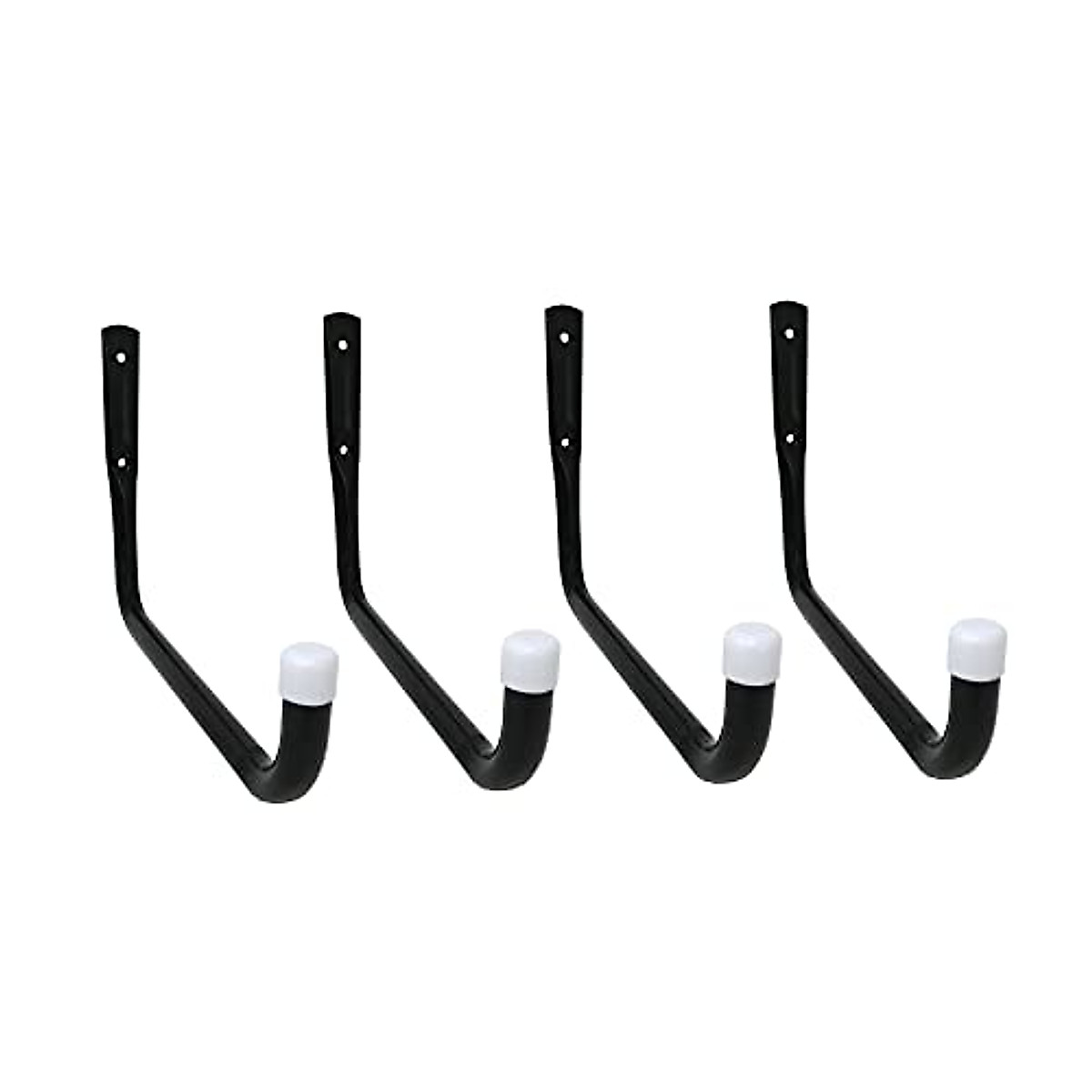 Shepherd Hardware 8091E Heavy Duty Steel 10-Inch Garage Storage Utility Hooks, 4 Pack, Black