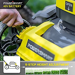 PowerSmart 40V MAX 17-Inch Cordless Lawn Mower & String Trimmer Combo Kit, 4.0Ah Battery and Charger Included (PS76404C)