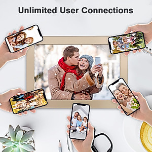 Digital Picture Frame 10.1 inch Wi-Fi Digital Photo Frame, Smart Wi-Fi Photo Frame Electronic with 32GB Storage IPS Display, Easy Setup to Share Photos or Videos by Frameo App Anywhere Anytime
