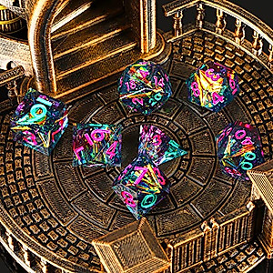 DND Dice,Dice Set, D&D Dice, Dungeons and Dragons Dice, Sharp Edge Dice for Table Games (Magic World)