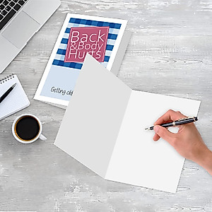 Funny Birthday Card, Back and Body Hurts Card, Getting Old Card for Friends, Mom, Dad, Sister...