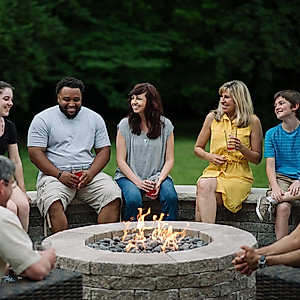 HPC Fire Push Button Spark Ignition Gas Fire Pit Kit (TOR-PENTA31FPK-NG), 31" Pan, 24" Torpedo Burner