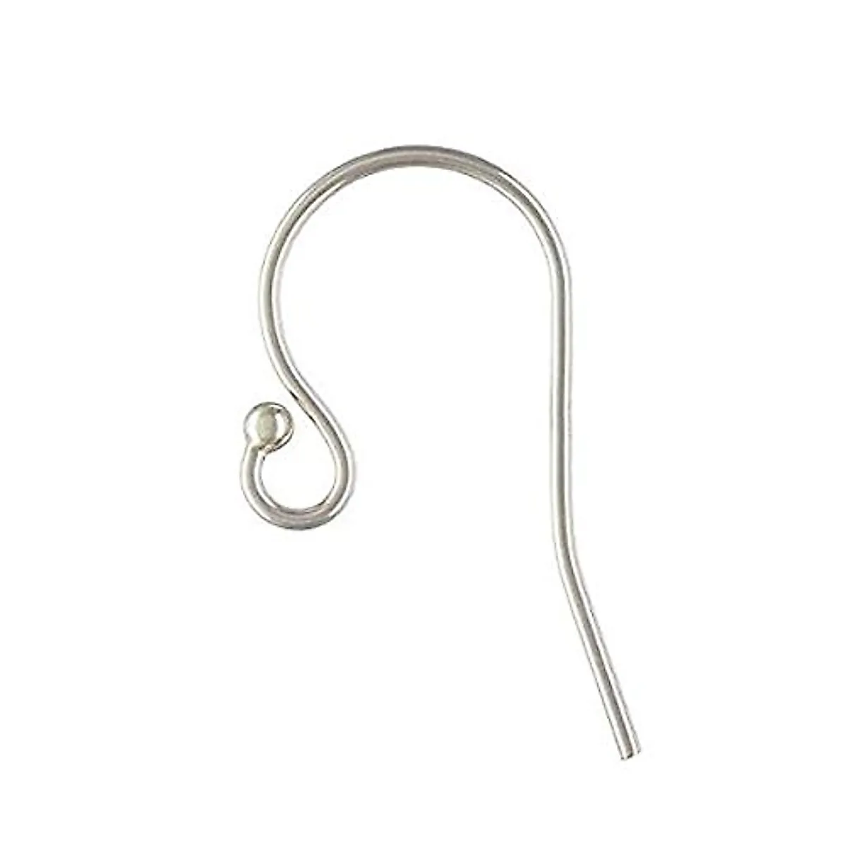 Gixaxak 20pcs Sterling Silver Ear Wire Ball Dot French Earring Hooks Connector Dangle E