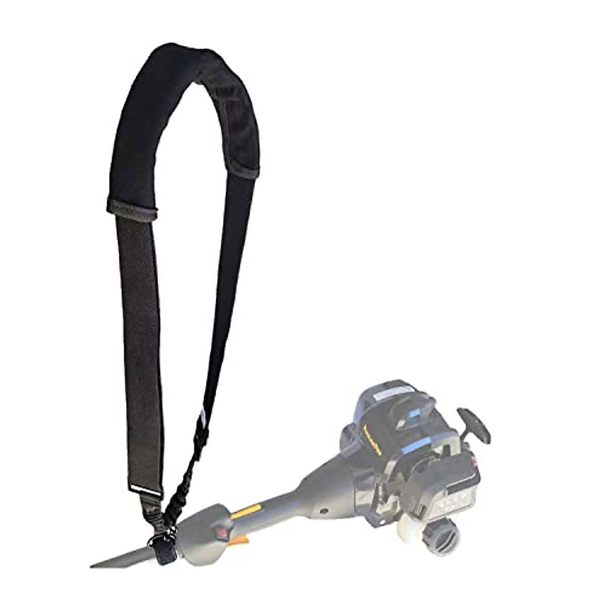 Sling Swing Adjustable Weed Eater & Grass String Trimmer Harness Shoulder Strap w/ Shock Bungee, Quick Detach Swivel, Ambidextrous, Limb Strain & Arm Stretch Tool - Professional Comfort Garden Tools