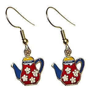 CutieJewelry Teapot Tea Teacup Pot Afternoon Womens Ladies Dangle Earrings 4 Pairs