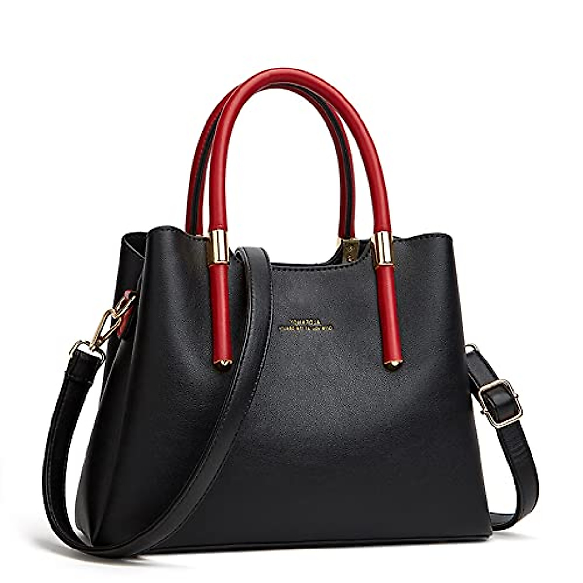 KKP Women's purses and handbags Single shoulder crossbody bag Fashion Tote Top Handle Satchel-Black