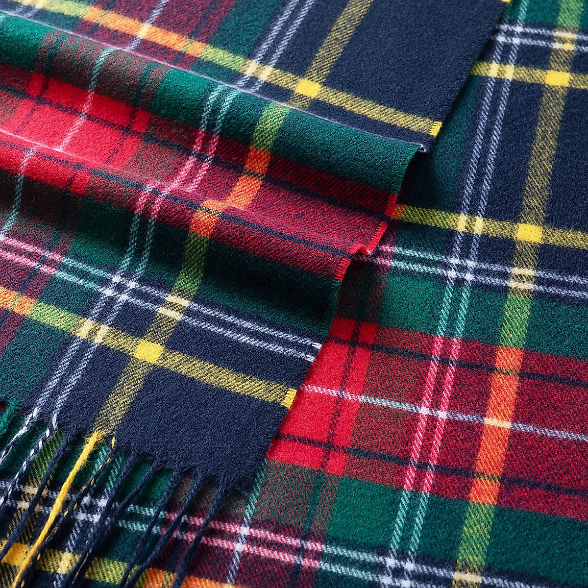 CALVIN & OLIVIA Ultra-Soft Winter Cashmere Feel Scarf Plaid Multi-Color Warm Long Unisex Winter Scarves Perfect Holiday Gift for Women Men Christmas Holiday Plaid