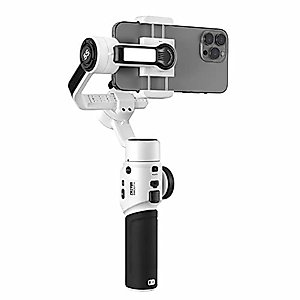 Zhiyun Smooth 5S Combo white Gimbal Stabilizer for Smartphone for iPhone 14 13 12 11 SE XS XR X 8 Pro Max Plus Samsung Android YouTube Tiktok Vlogging, Zhiyun Smooth 5 Phone Gimbal upgraded version