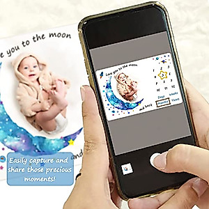 Kmivo Baby Monthly Milestone Blanket for Baby Boy, Baby Photo Blanket for Newborn Baby Shower, Monthly Blanket for Baby Pictures, Capture Baby Growth and milestones,Large 60"x40"