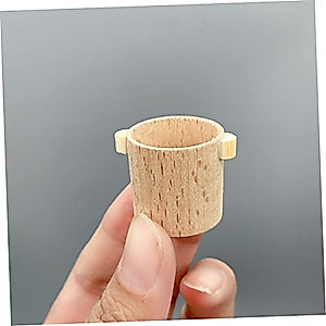 Dollhouse Washboard 1 Set Dollhouse Home Decoration Mini Miniature Dolls Miniature Bathroom Basin Mini House Furniture Dolly House Ornament Miniature Barrel Wooden Sink