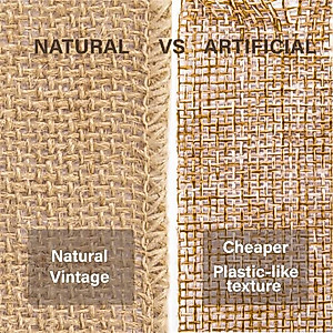 Vitalizart Burlap Ribbon Wired 2.5 in x 20 Yd Beige Natural Jute Ribbon for Gift Wrapping Crafts Christmas Decoration Wreaths