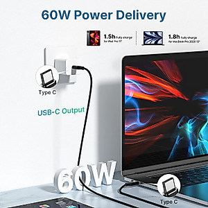 iPhone 15/15 pro Type C to Type C Cable Charger Fast Charging for iPhone 15/15 pro,3Ft 2Pack 60W USB C Pd Cable for Samsung Galaxy,MacBook Air iPad Pro