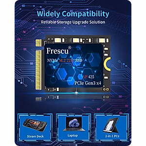 frescu M.2 2230 SSD, 512GB NVMe PCIe Gen3 X4 AP425 Internal Solid State Drive Compatible with Steam Deck/Microsoft Surface Pro 9/8/7+/X/Go 3/Laptop 5/4/3
