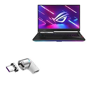 BoxWave Adapter Compatible with ASUS ROG Strix Scar 17 (G733) - MagnetoSnap PD Angle Adapter, Magnetic PD Angle Charging Adapter Device Saver for ASUS ROG Strix Scar 17 (G733) - Metallic Silver