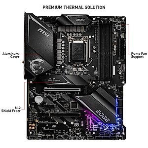 MSI MPG Z490 Gaming Edge WiFi ATX Gaming Motherboard (10th Gen Intel Core, LGA 1200 Socket, DDR4, CF, Dual M.2 Slots, USB 3.2 Gen 2, Wi-Fi 6, DP/HDMI, Mystic Light RGB) (Renewed)