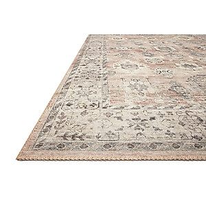 Loloi II Hathaway Collection HTH-03 Java/Multi 2'-0" x 5'-0", .25" Thick, Accent Rug, Soft, Durable, Printed, Modern, Low Pile, Non-Shedding, Easy Clean, Living Room Rug