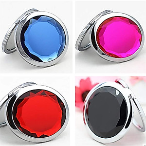TANG SONG 12Pcs Double Compact Cosmetic Makeup Round Pocket Purse Magnification Jewel Mirror
